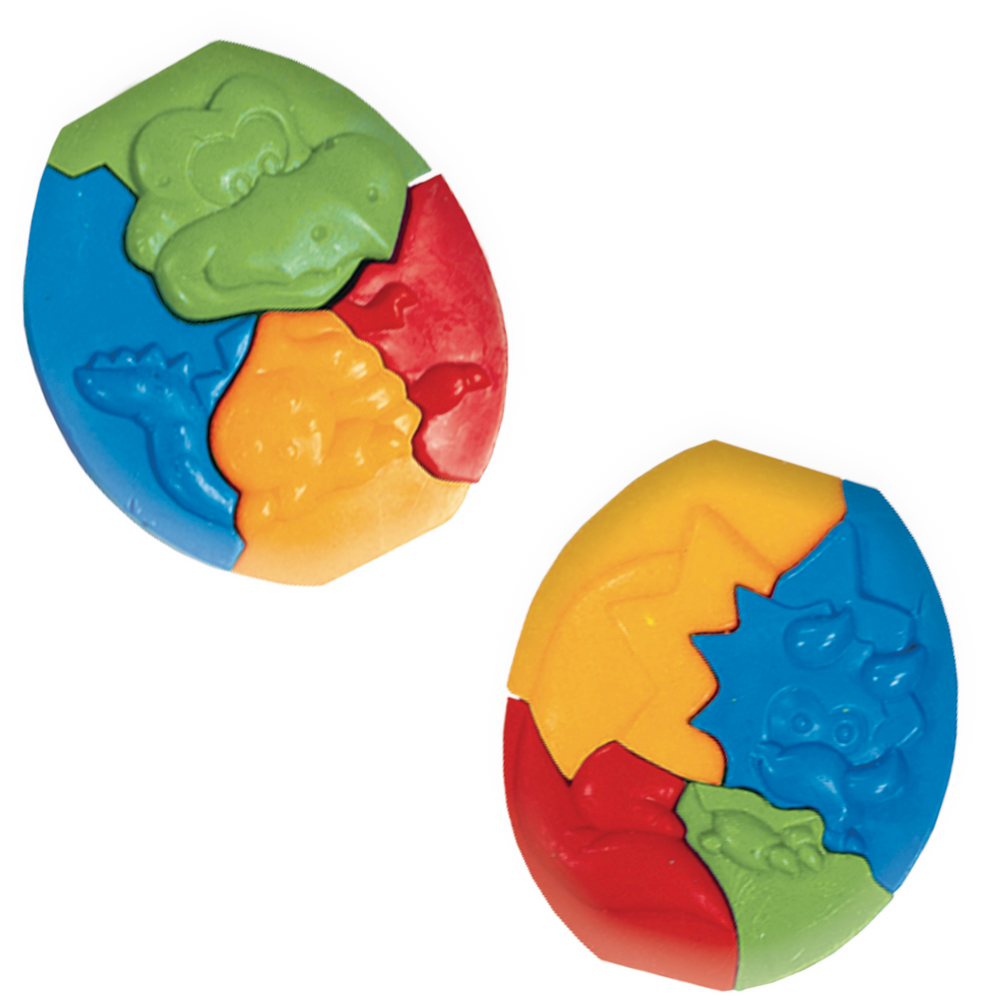 Dinosaur Puzzle Crayons, 8-pk | Party City