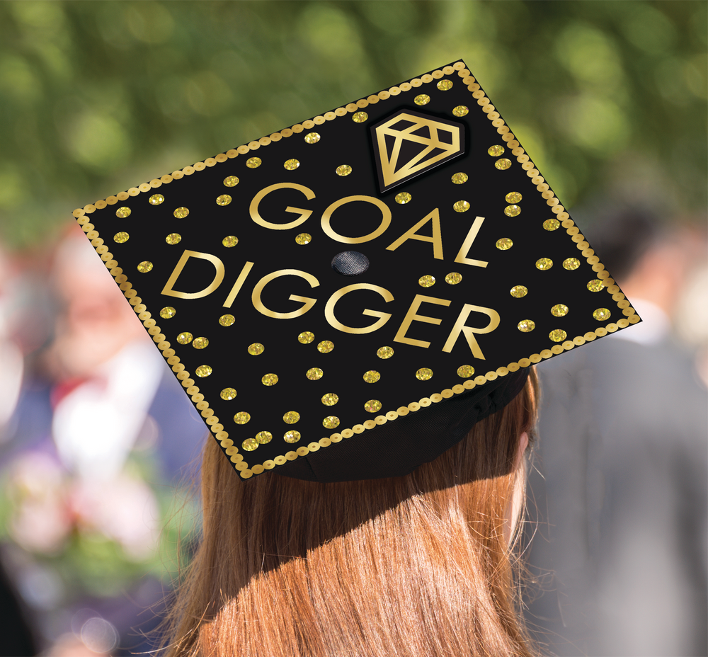 Goal Digger Graduation Cap Topper | Party City
