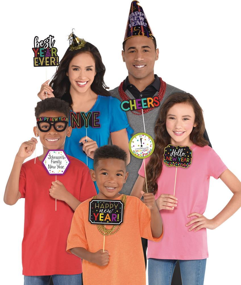 Bright New Year's Eve Photo Booth Props, 13-pc | Party City