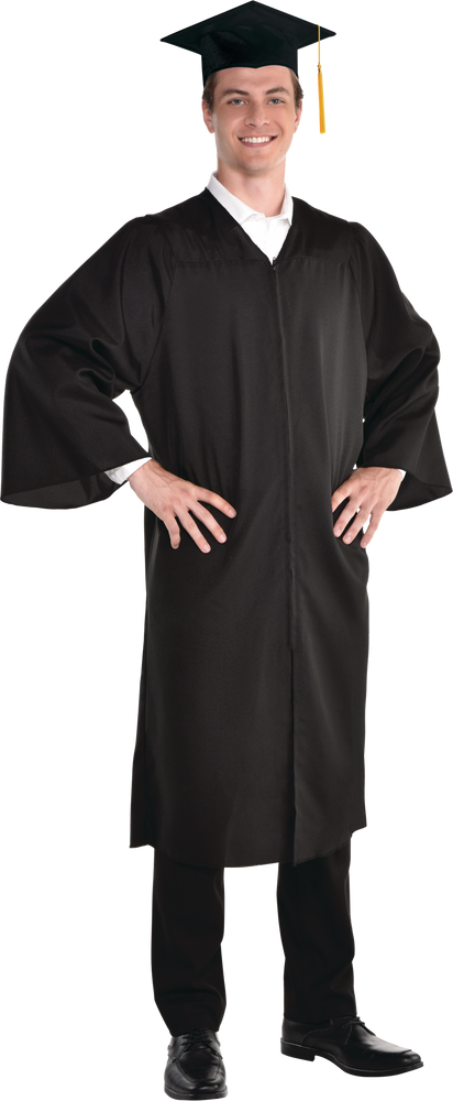 Black Adult Graduation Gown, Standard | Party City