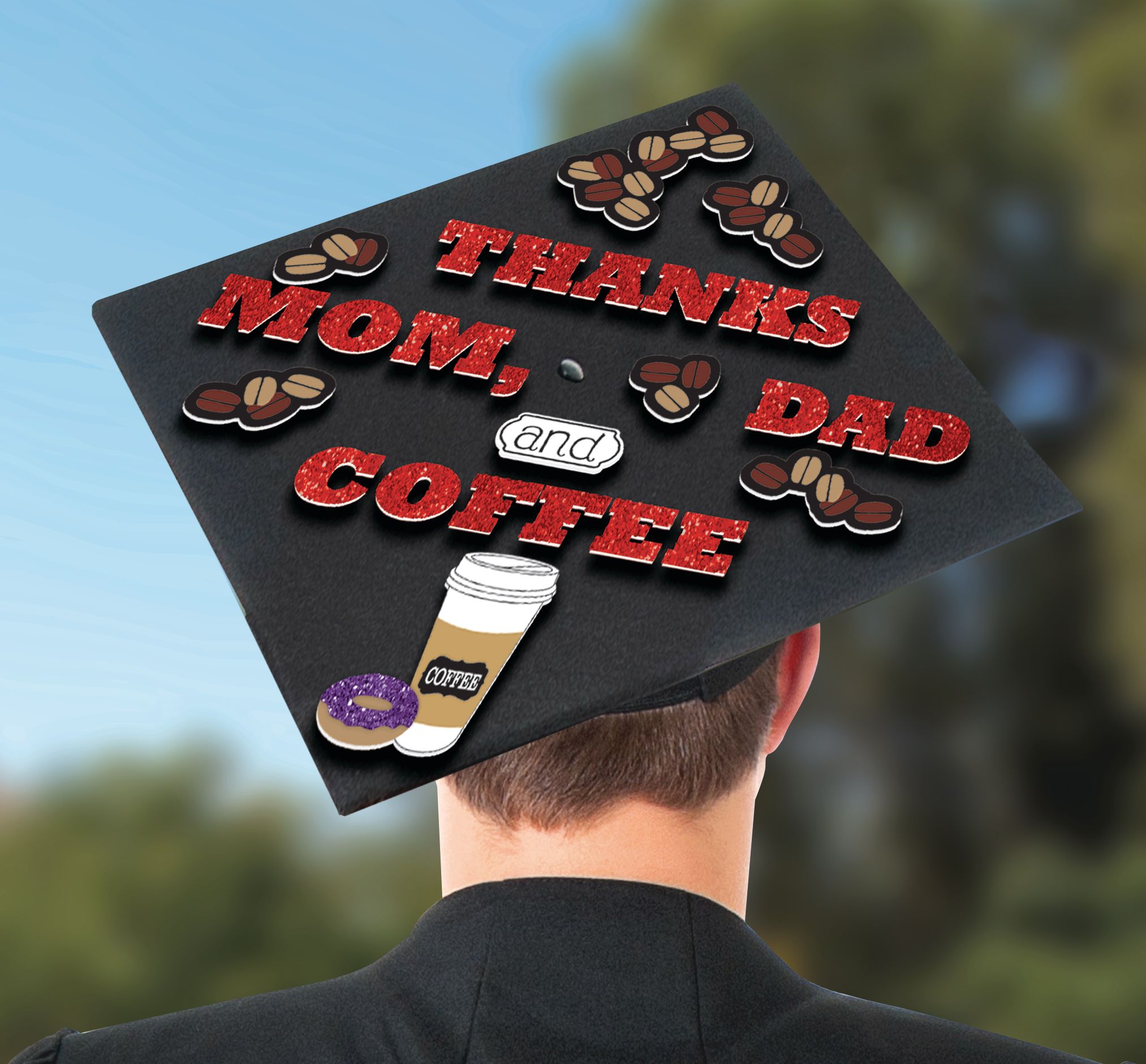 Coffee Graduation Cap Decorating Kit | Party City