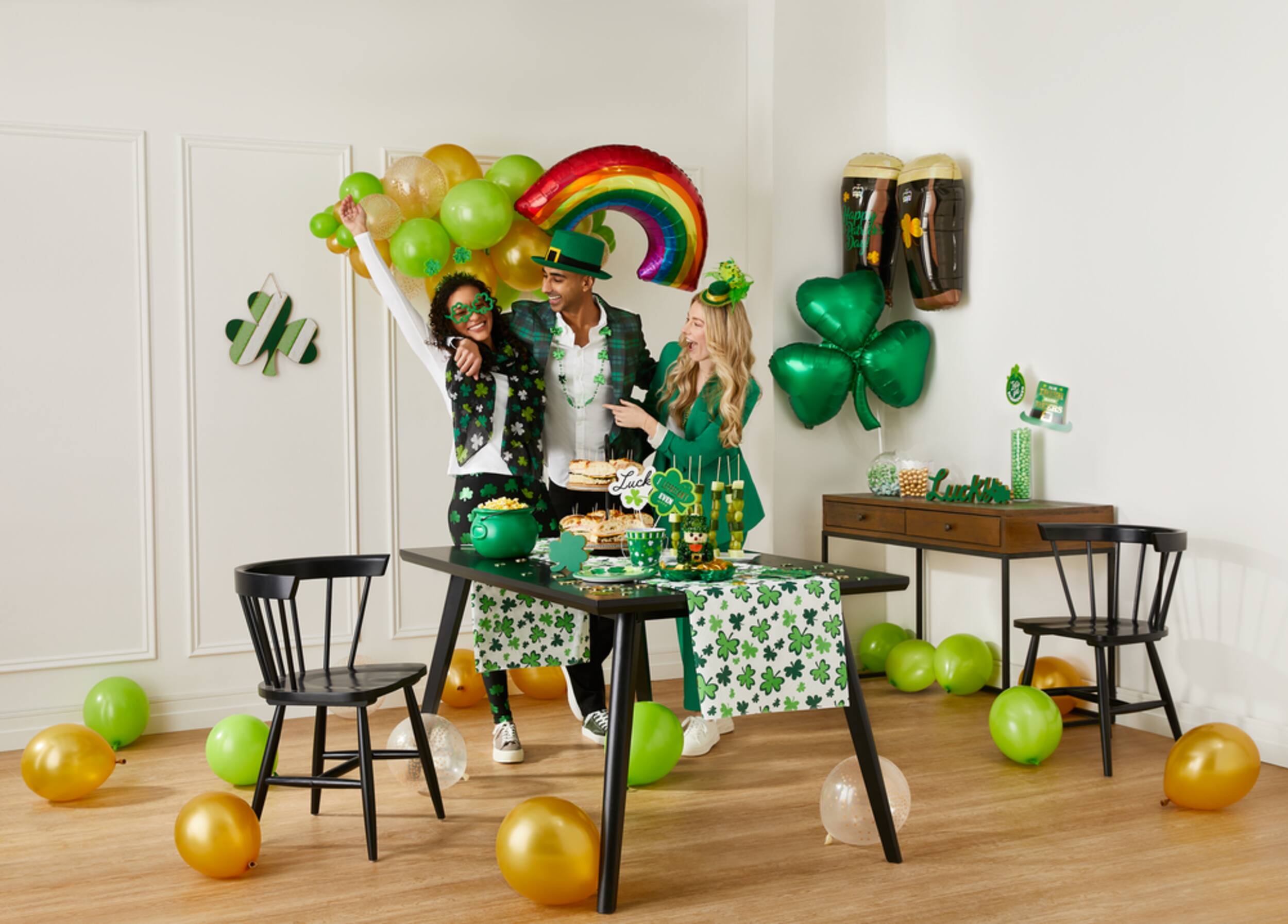 St. Patrick's Day Fancy Glitter Mini Top Hat Headband, Green | Party City