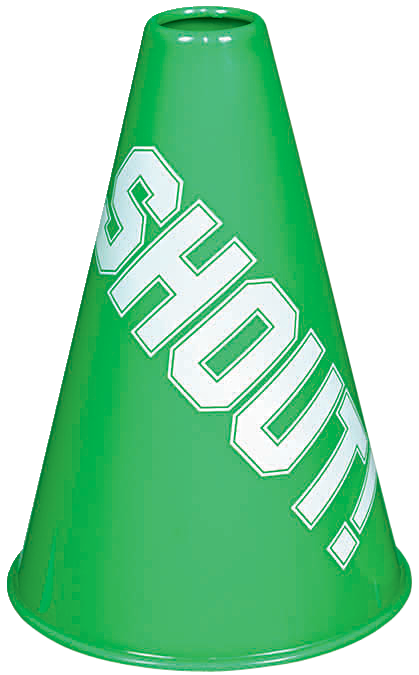 "Shout!" Megaphone, Assorted Colours, 8-in, Favour Prop, for Sports ...