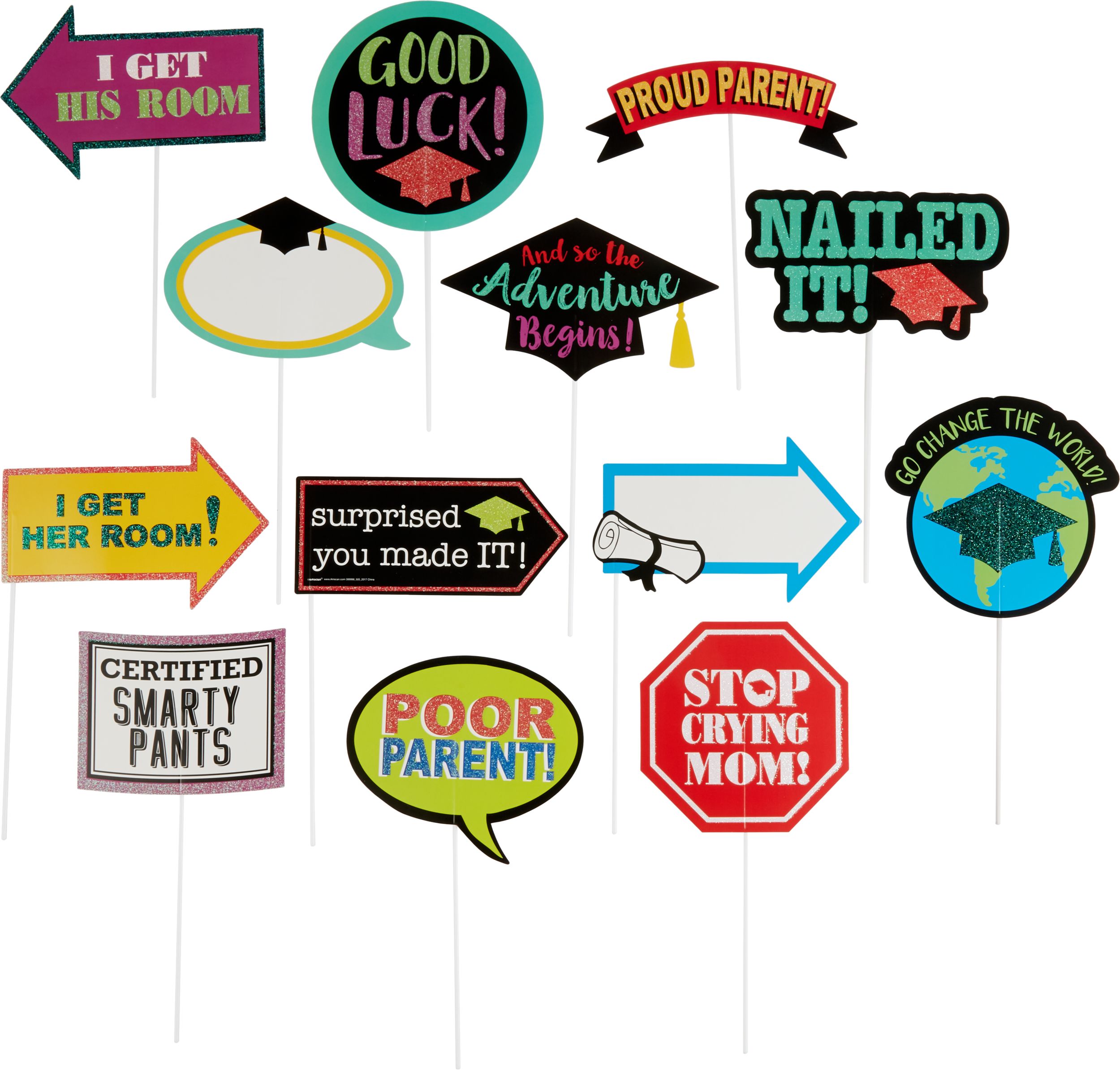 Family Graduation Photo Booth Props, 13-pc | Party City
