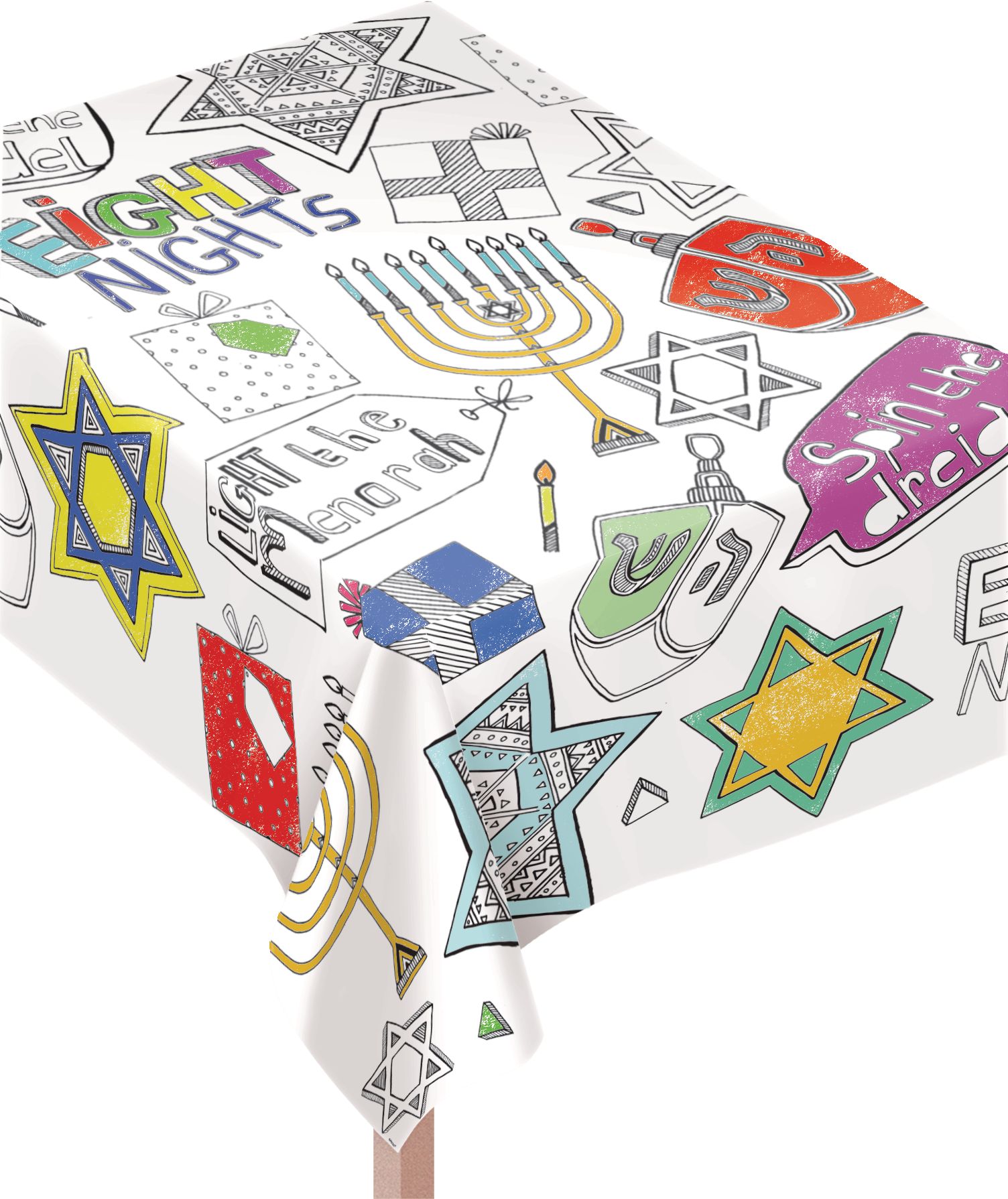 Rectangle Paper Disposable Colouring Table Cover, Black/White, 9.5x15 ...