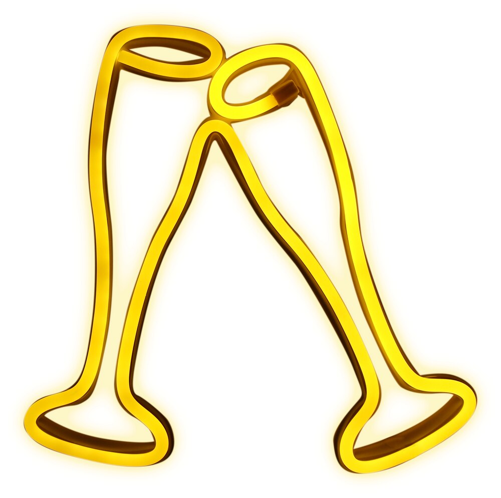 Champagne Flutes Neon Light | Party City