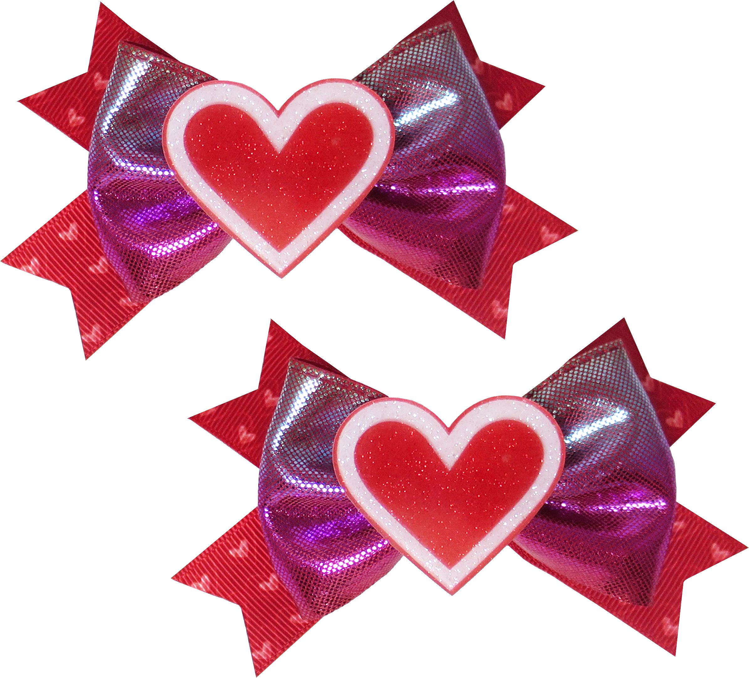 Boucles pour cheveux cœur étincelant, paq. 2 | Party City