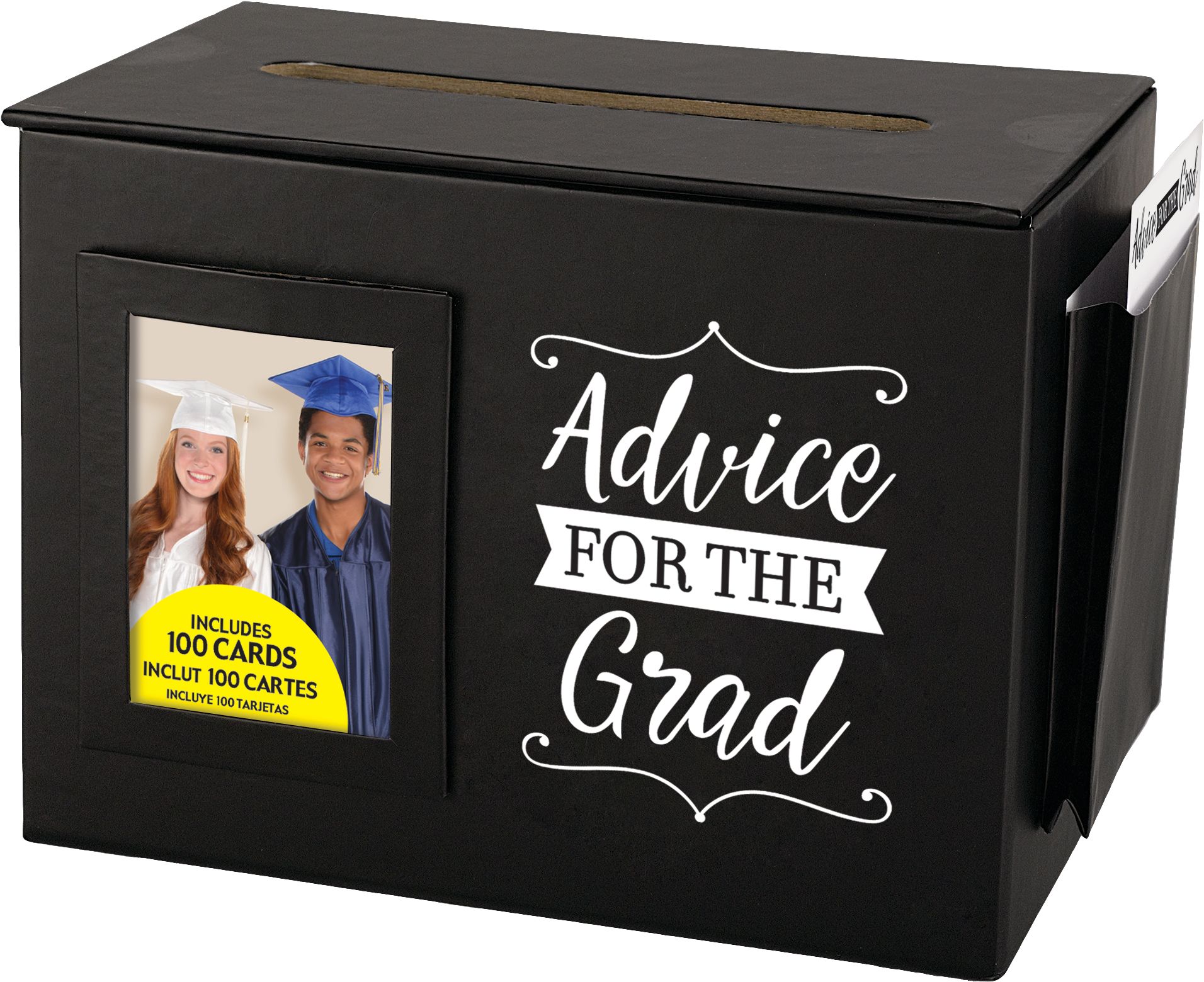 "Advice for the Grad" Cardholder Box, Black, for Graduation | Party City