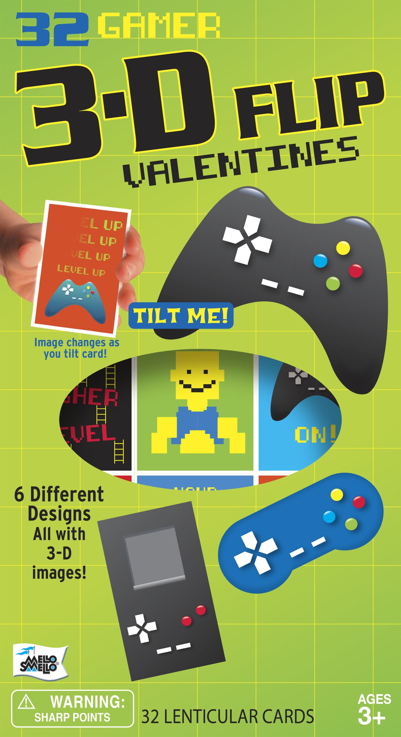 Gamer 3D Flip Valentine's Day Card Kit, 32-pk | Party City