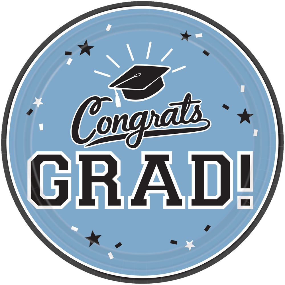 Congrats Grad Lunch Plates, 9-in, 18-pk | Party City