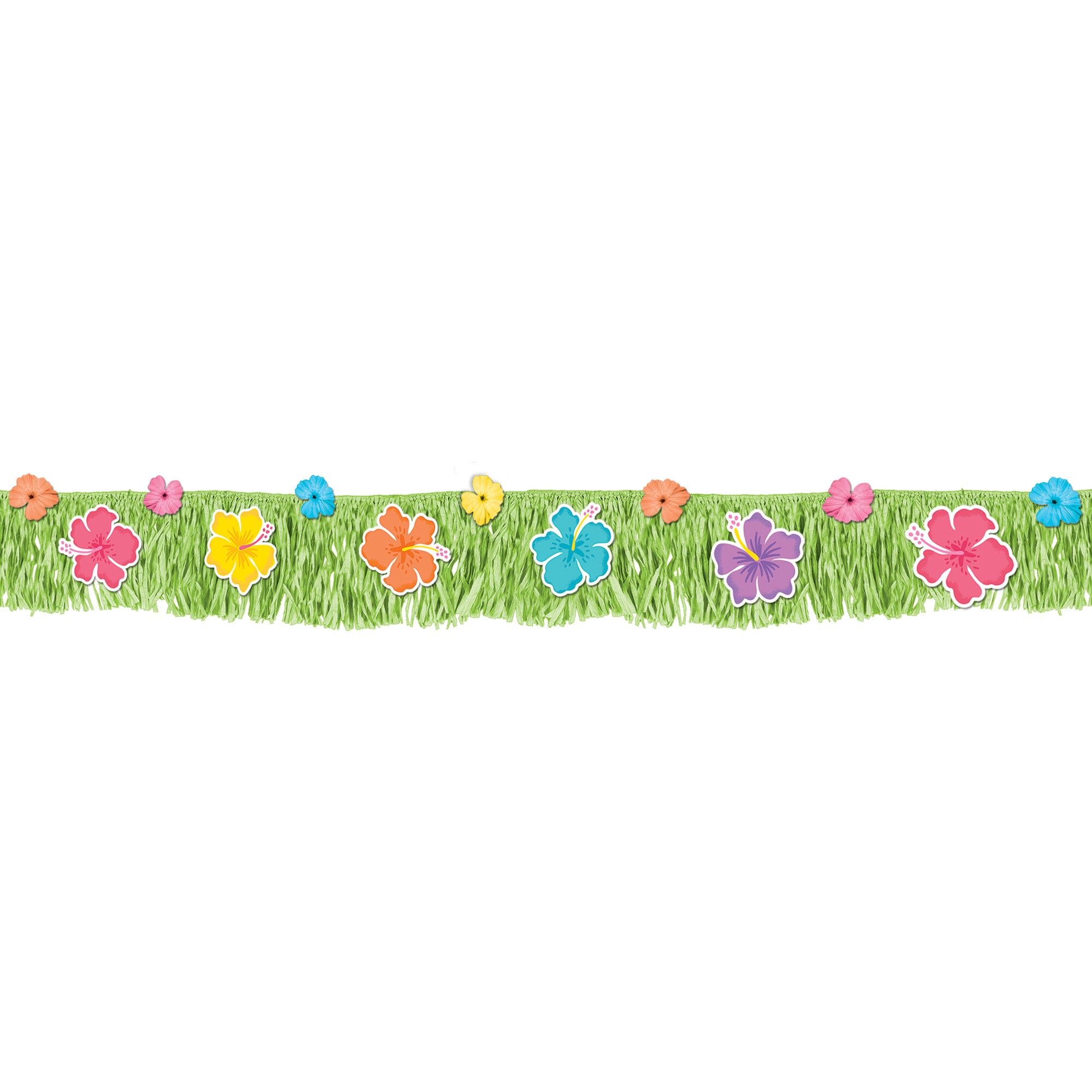 Grass Fringe Hanging Garland Banner Decoration, Green, Floral, 4-in ...