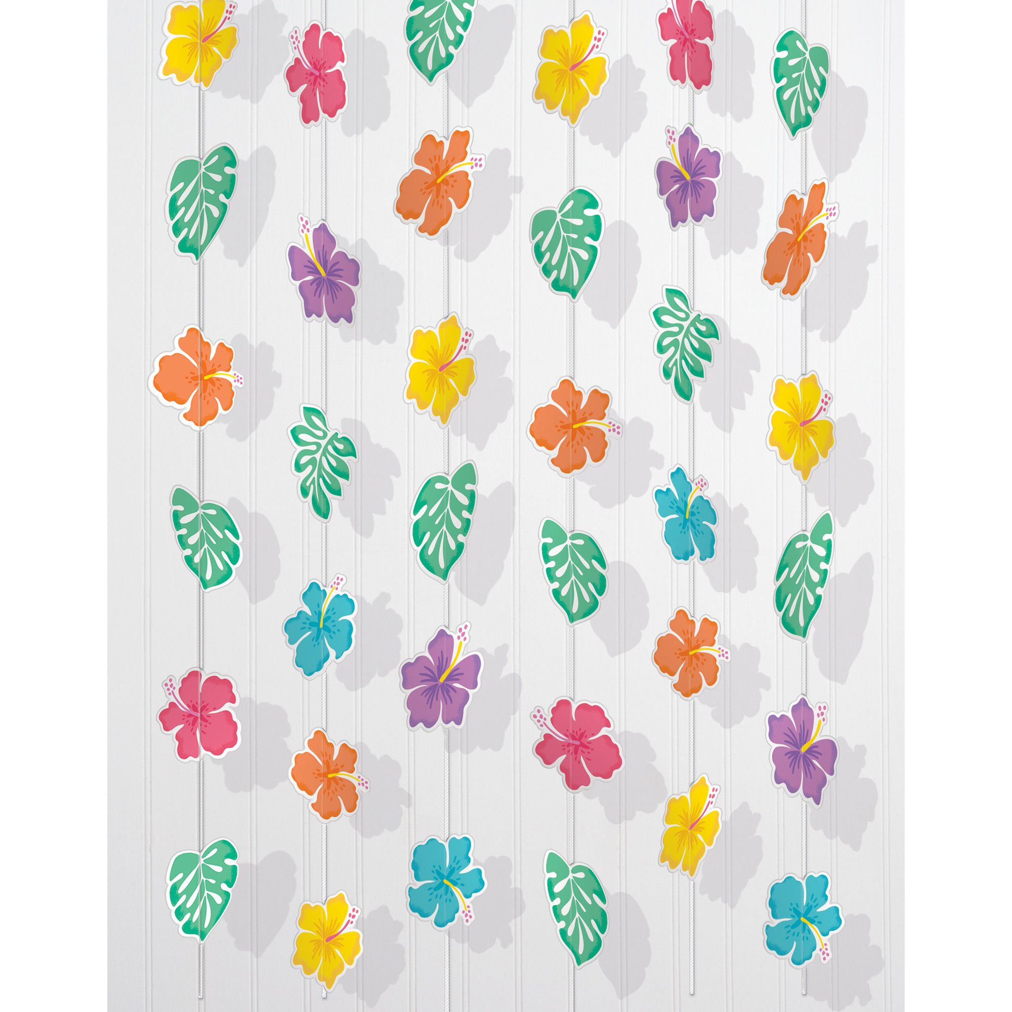 String Hanging Decorations, Multi-Coloured, Floral, 8-in, 6-pk, for ...