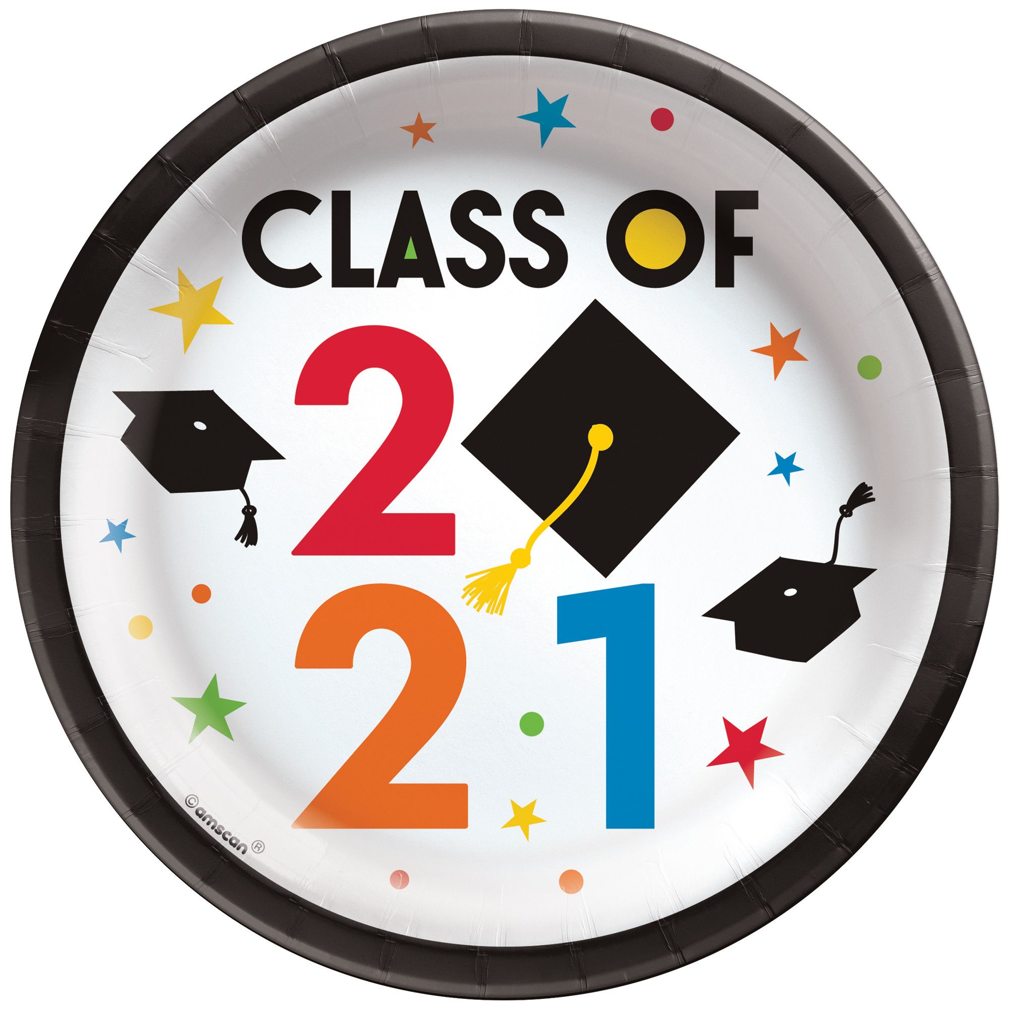 Congratulations 2021 Round Paper Plates, 7-in | Party City